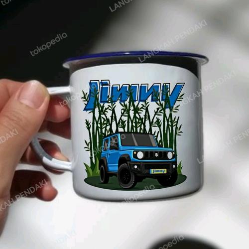 Jual Mug Cangkir Enamel 7cm Sablon Decal mobil Jimny katana offroad 1I ...