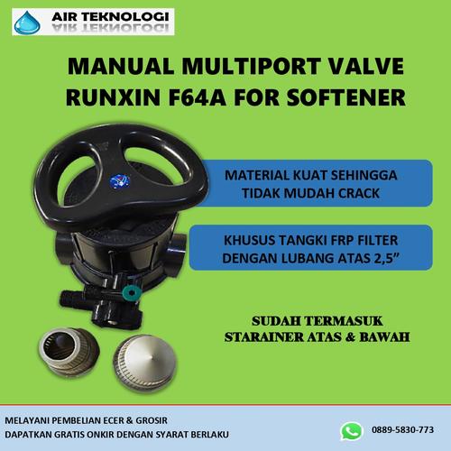 Jual MANUAL MULTIPORT VALVE SOFTENER F64A C/W STRAINER ATAS DAN BAWAH ...
