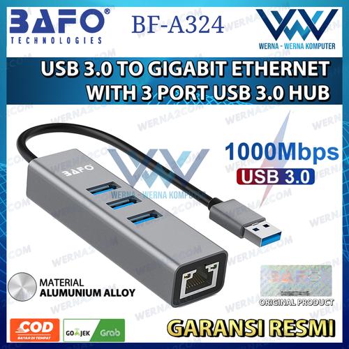Jual BAFO USB 3.0 to Gigabit Ethernet With 3 Port USB 3.0 HUB BF-A324 ...