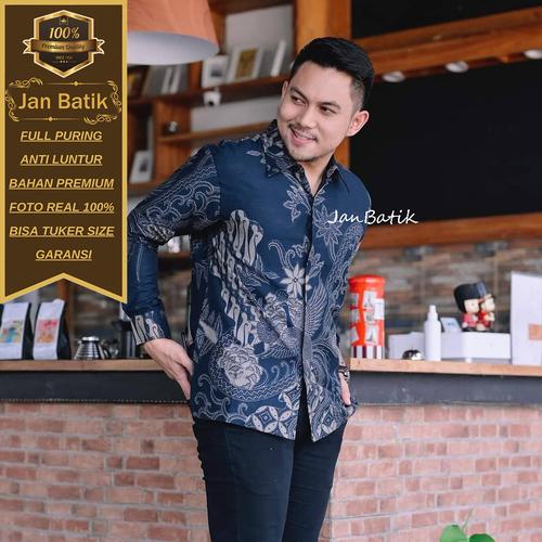 Jual BATIK SOLO KEMEJA BATIK LENGAN PANJANG PRIA BAJU KONDANGAN PRIA ...