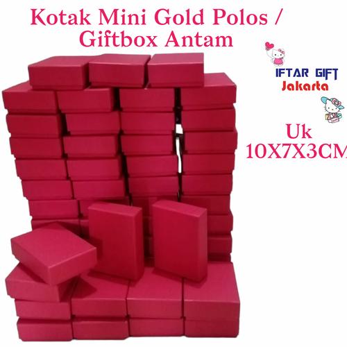 Jual Kotak Mini Gold Polos / Giftbox Antam / Box kado Emas / Hard Box ...