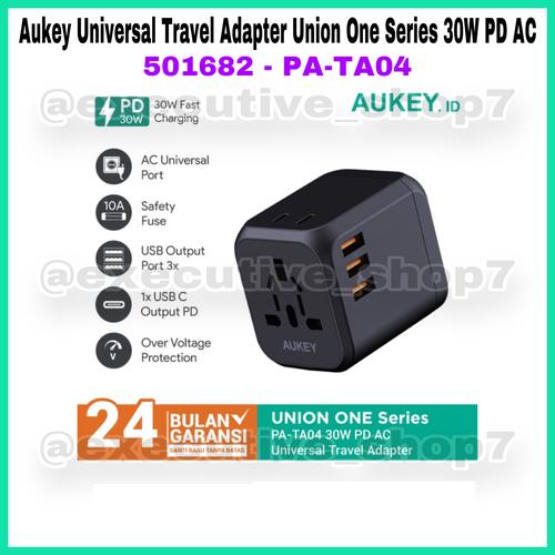 Jual Aukey Universal Travel Adapter Union One Series 30W PD AC - 501682 ...