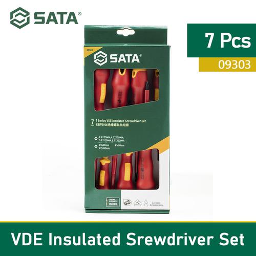 Jual Obeng Plus Minus VDE SET 7 pcs VDE INSULATED SET 09303 Sata Tools ...