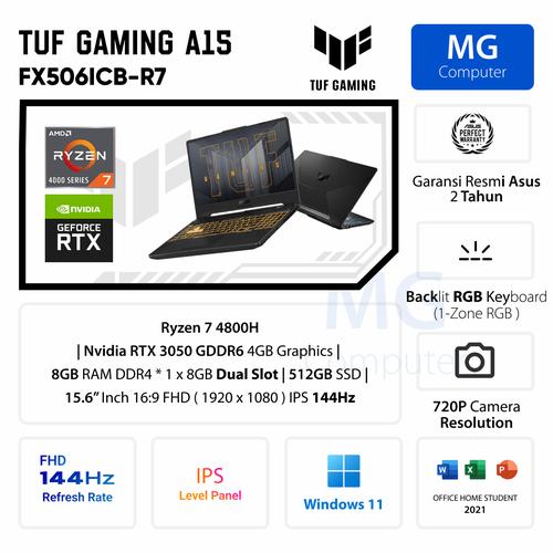 Jual TUF GAMING A15 FA506ICB Ryzen 7 4800H RTX 3050 4GB 8GB/512GB ...