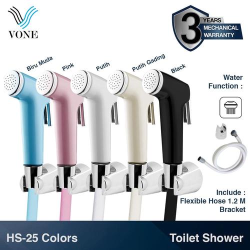 Jual VONE HS-25 Toilet Jet Shower Cebok WC Putih Gading Pink Biru ...