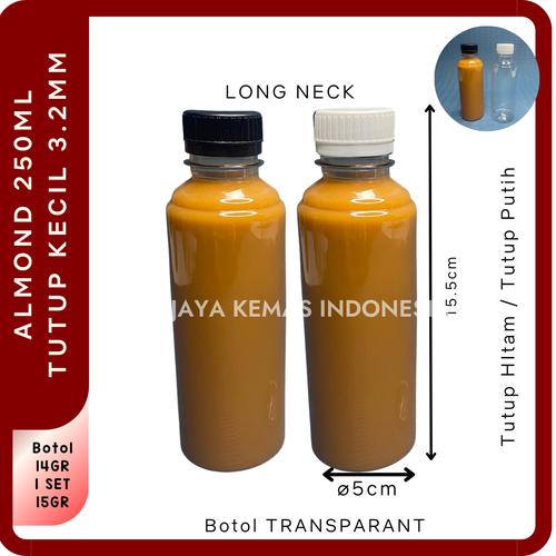 Jual Botol Almond 250 ml / Botol Plastik PET 250ml / Botol Minuman ...