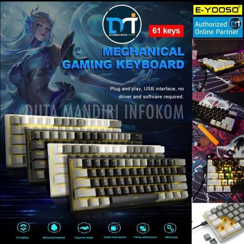 Jual E-yooso Z11 - Wired 60% Hotswapable Mechanical Gaming Keyboard I Z ...
