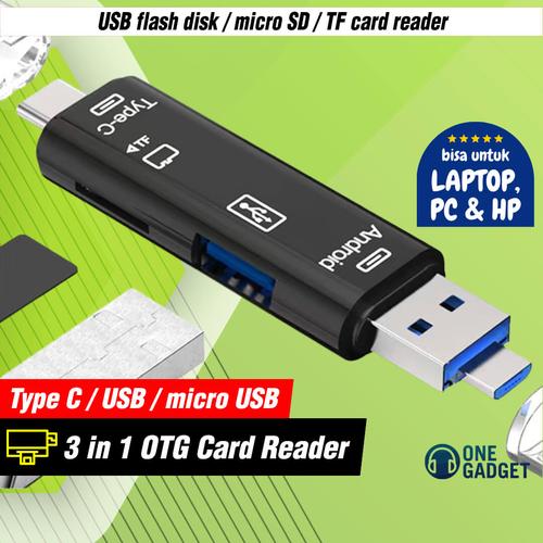 Promo Card Reader OTG Micro SD Card Rider USB Colokan USB Type C ...