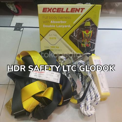 Jual FULL BODY HARNESS WITH ABSORBER DOUBLE BIG HOOK MERK EXCELLENT ...