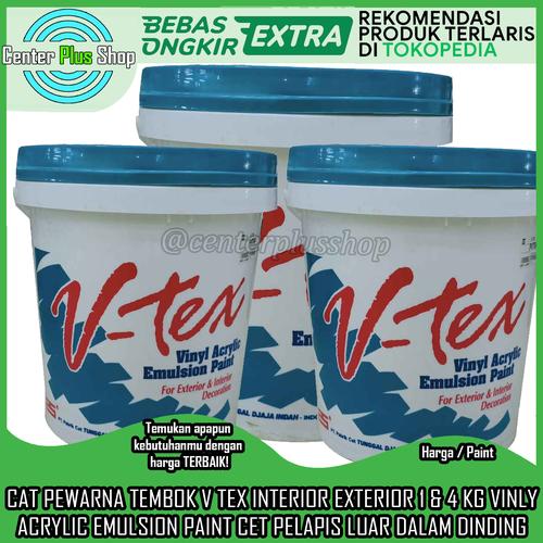 Jual CAT TEMBOK V TEX INTERIOR EXTERIOR PUTIH WARNA PELAPIS DINDING 1 4 ...