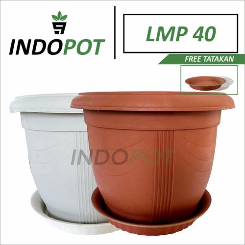Jual Pot Tanaman LMP 40 (34,5cm) Pot Bunga Free Tatakan Warna Merah ...