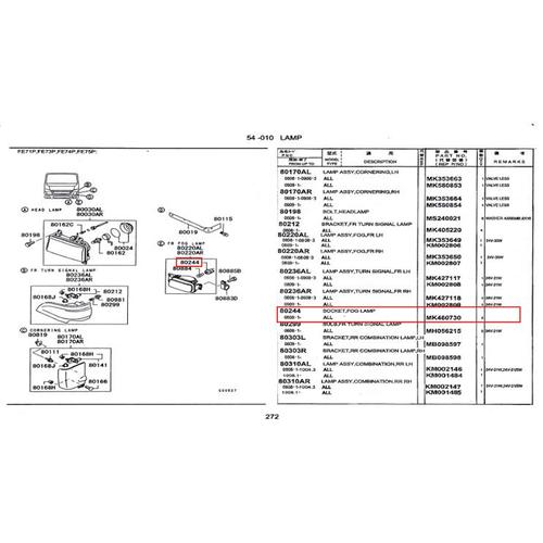Jual Socket lampu Foglamp Mitsubishi Canter Original MK460730 - Jakarta ...