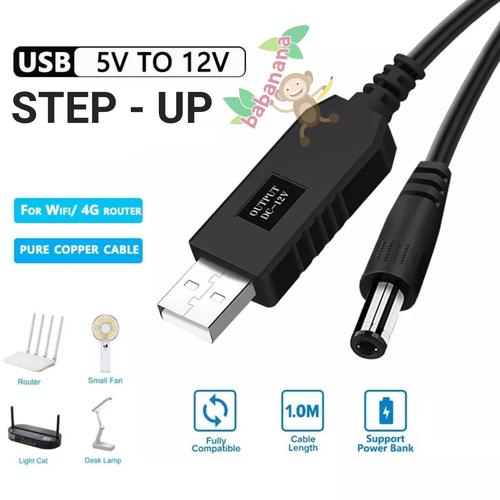 Jual Kabel STEP UP USB 5V to DC 12V 5521 STEPUP Cable Router 5.5 x 2 ...