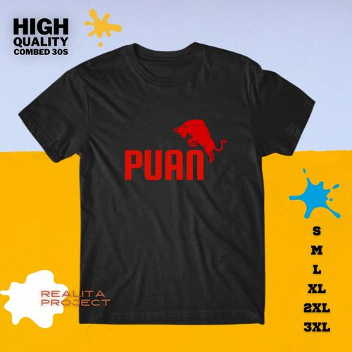 Jual Tshirt Kaos Plesetan Puan Pdi Parodi Banteng Combed 30s Jumbo XXXL ...