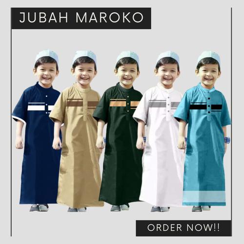Jual Jubah Anak Laki-Laki Model MAROKO Baju Koko Gamis Anak Usia 1-14 ...