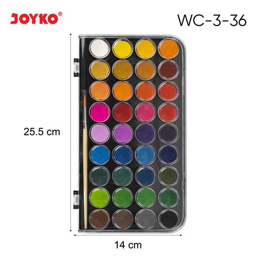 Jual JOYKO Watercolor Set Cat Air WC-3 Isi 36 Warna - WC-3-36 [ PALLETE ...