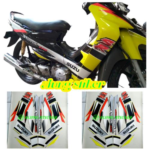 Jual STIKER STRIPING LIS LES BODY MOTOR SUZUKI SMASH SR 2005 HITAM ...