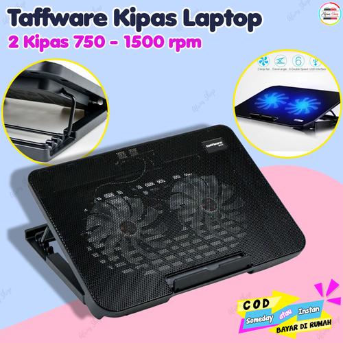 Jual Kipas Laptop Cooling Pad Laptop Adjustable Stand 2 Kipas 140mm ...