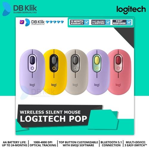 Jual Mouse Logitech POP with Emoji Keys Wireless Bluetooth Silent ...