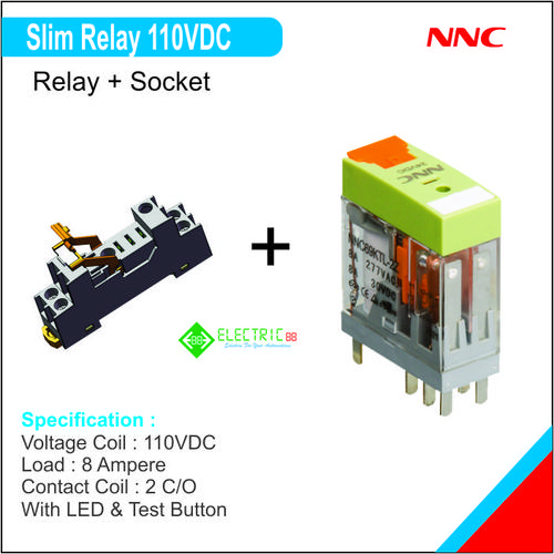 Jual Slim Relay 110VDC 8A with LED & Test Button - Kota Tangerang ...
