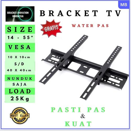 Jual Bracket tv | braket tv 32 40 42 43 50 55 Inch tilt water pass - UP ...