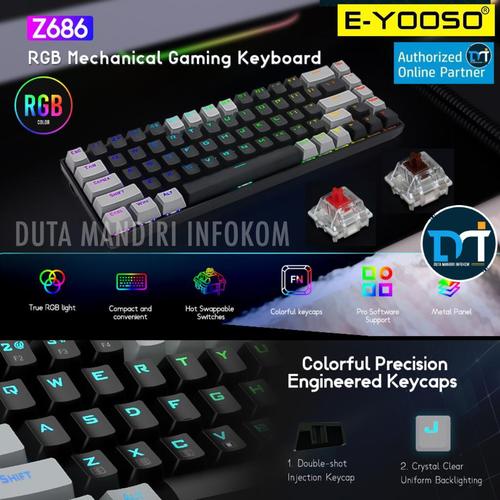Jual E-yooso Z686 - RGB 68% Hotswapable Mechanical Gaming Keyboard I Z ...