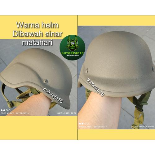 Jual helm tactical PASGT tempur baja bahan kevlar original jatah tni ...