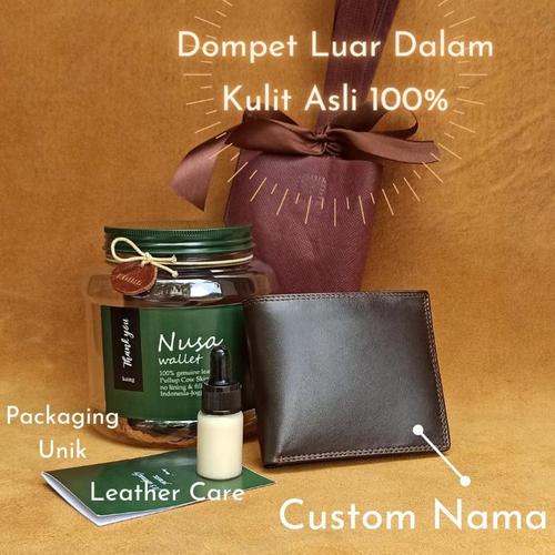 Jual DOMPET PRIA KULIT ASLI FULL CUSTOM NAMA MODEL BERDIRI SLOT KARTU ...