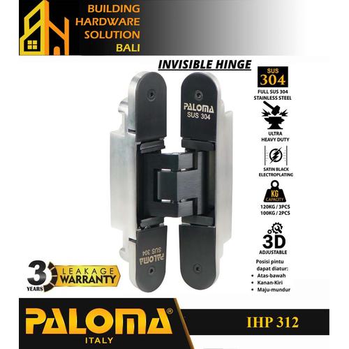 Jual PALOMA IHP 312 INVISIBLE HINGE ENGSEL PINTU TANAM STAINLESS 304 ...