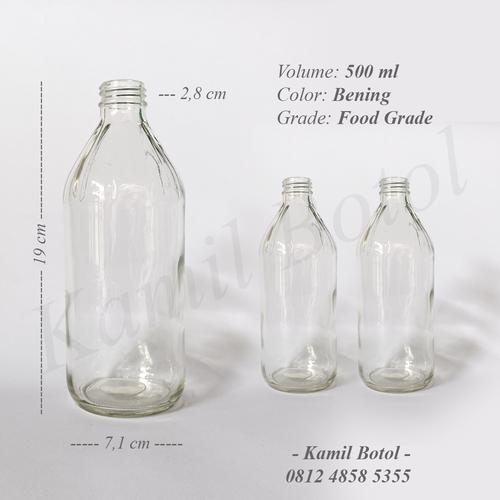 Jual Botol kaca apel 500ml tutup plastik pop up dan drat. - Tanpa Tutup ...