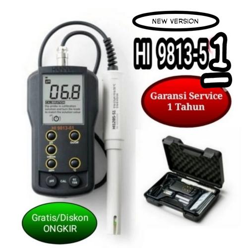 Jual Hanna Instruments HI 9813-5 pH/EC/TDS/C Portable Meter - Jakarta ...