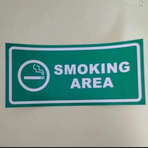 Jual STIKER SIGN 22×10cm SMOKING AREA. Rambu k3 safety - Jakarta Utara ...