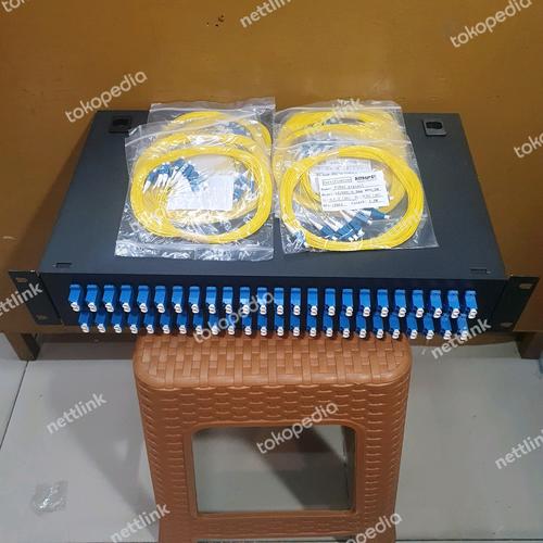 Jual otb 96 core lc fullset / odf LC 96 core lengkap pigtail Lc - Hitam ...