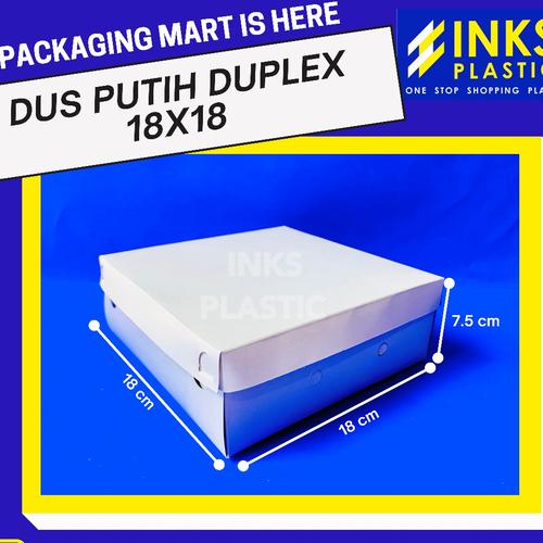 Jual DUS DUPLEX 18x18 PUTIH TEBAL DUS KOTAK NASI KATHERING - Kota ...