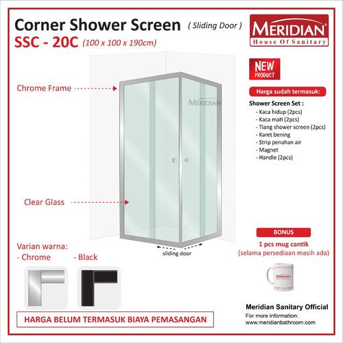 Jual Shower Box MERIDIAN SSC 20 C (100 x 100) - Chrome - Jakarta Barat ...