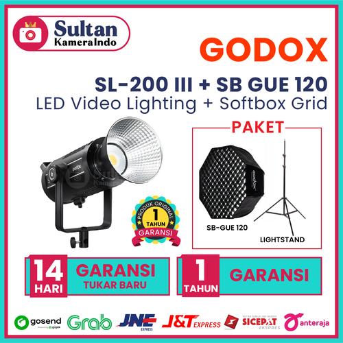 Jual GODOX SL-200 III + SOFTBOX SB-GUE LED VIDEO LIGHTING BOWENS MOUNT ...
