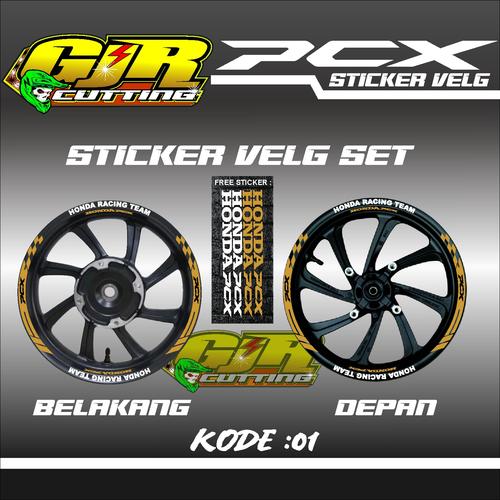 Jual Cutting Sticker Velg PCX- Sticker List Pelek Bahan Nyala Reflektif ...