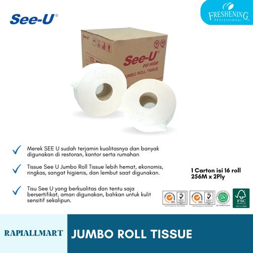 Jual Tissue See U Jumbo Roll Tissue - 256m x 2 PLY/roll - Kab ...