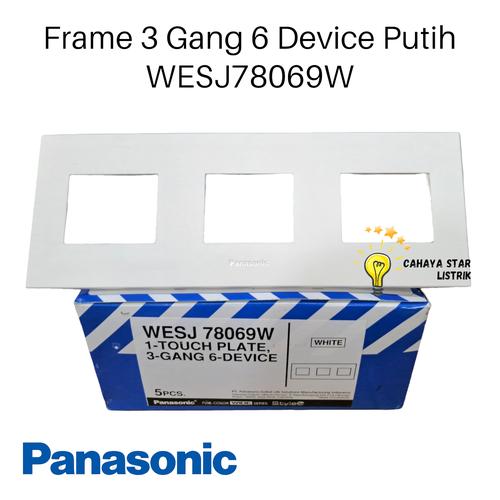Jual Panasonic Frame Saklar 3 Gang 6 Device Putih WESJ 78069W Minimalis ...