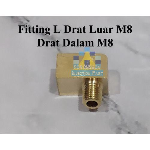Jual Fitting Knee L Sok sambungan Reducer Oli Lubrikasi Pelumas - L m8 D m8 - Kota Tangerang ...