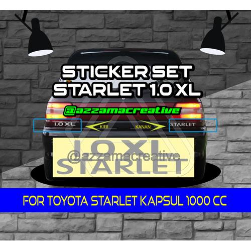 Jual Stiker Starlet 1,0 XL For Toyota Starlet Kapsul 1000 cc - Putih ...