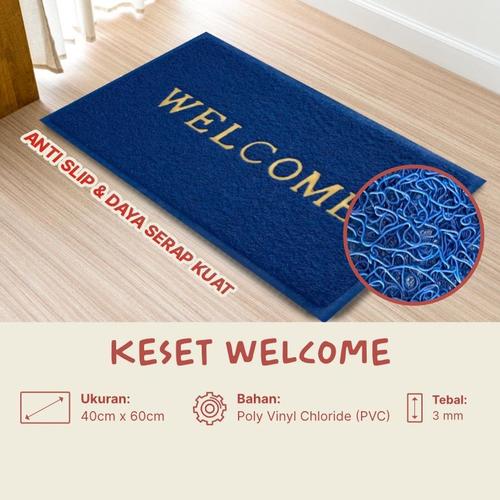 Jual Keset Welcome Modern PVC 40 x 60 cm Cushion Printing Tebal 3 mm ...
