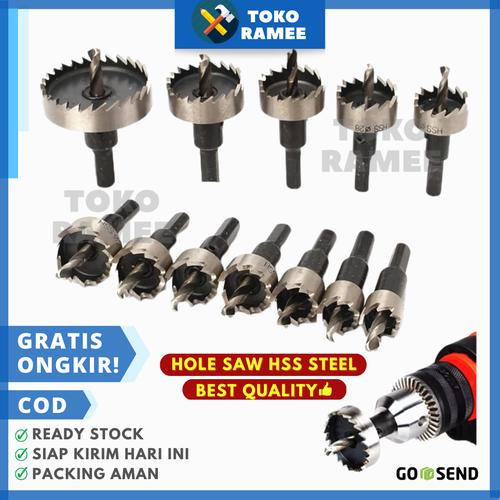 Jual BOR HOLE SAW SS DRILL BIT PELUBANG PLAT BESI 16 19 22 25 28 30 35 ...