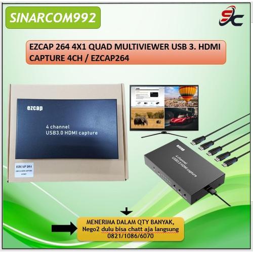 Jual EZCAP 264 4X1 QUAD MULTIVIEWER USB 3.0 HDMI CAPTURE 4CH / EZCAP264 ...