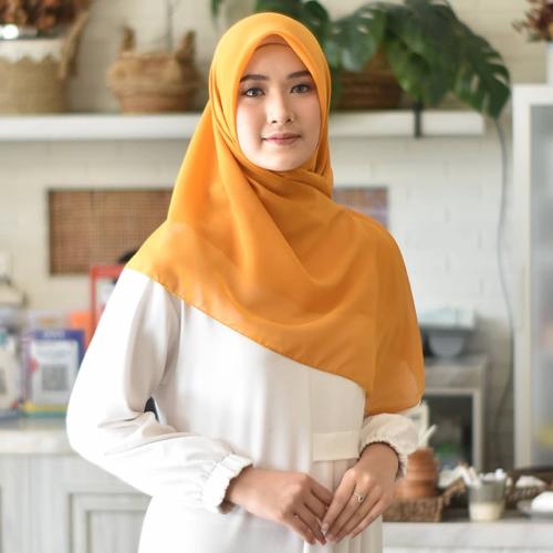 Jual Kerudung Segi Empat Polos Bella Square Mustard / Kuning Jilbab ...