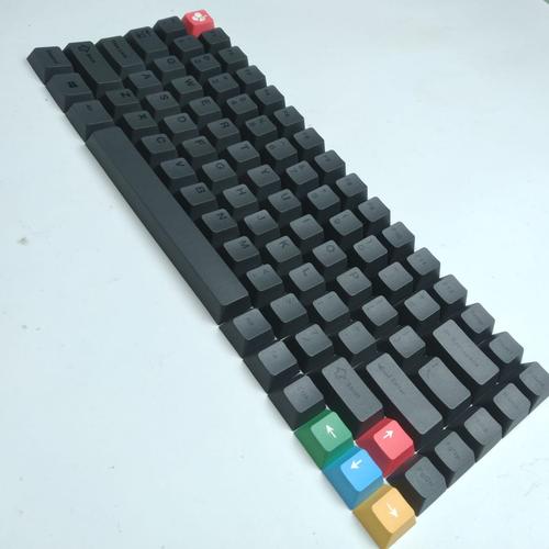 Jual Keycaps PBT Dye Sub Cherry BoG Black On Grey RGBY Arrow "Dark ...
