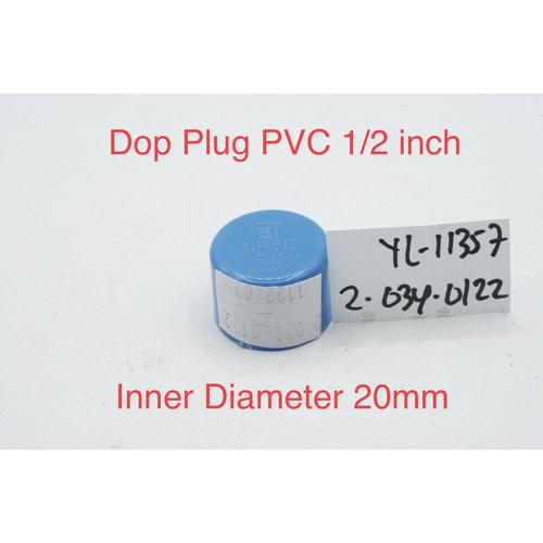 Jual Blue Dop PVC Tutup Pipa 1/2 Inner Diameter 20mm Plastic End Plug ...