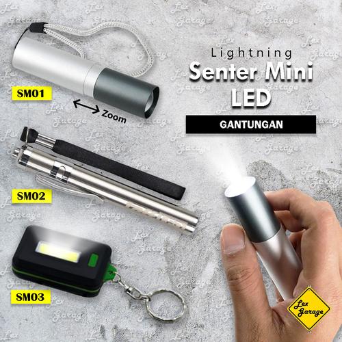 Jual Senter LED Mini Zoom USB Penlight Pena Cree Gantungan Kunci ...