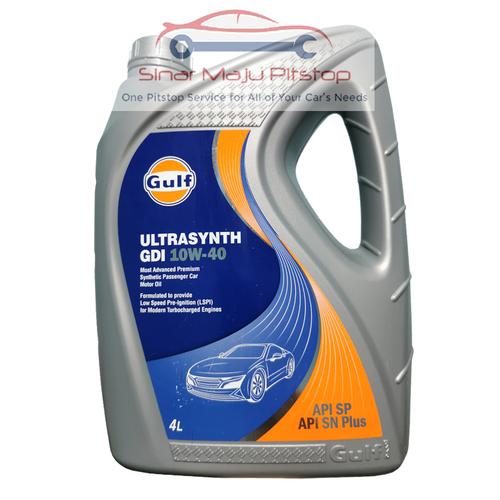 Jual GULF OIL Ultrasynth GDI 10W-40 API SP Oli Mobil Bensin Mesin TURBO ...