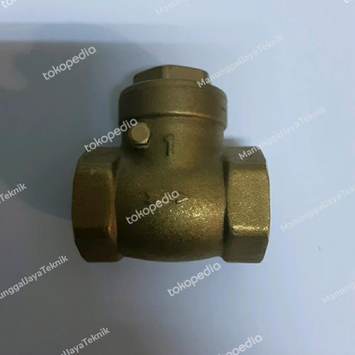 Jual Swing Check Valve 1" inch Kuningan PN16 / Klem Tabok 1" inch ...